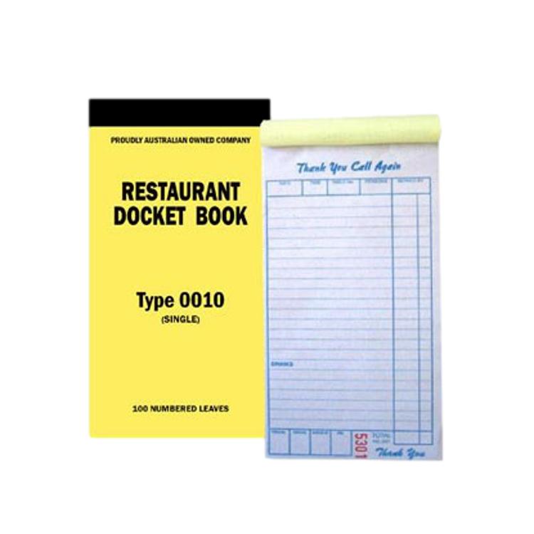 Single Type 0010 Docket Book 100 Page Large (Carton of 100 Books ...