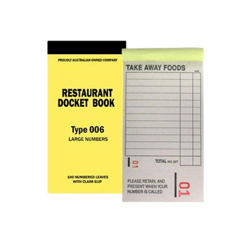 Take Away Type 006 Docket Book 100 page Medium (Carton of 100 books ...