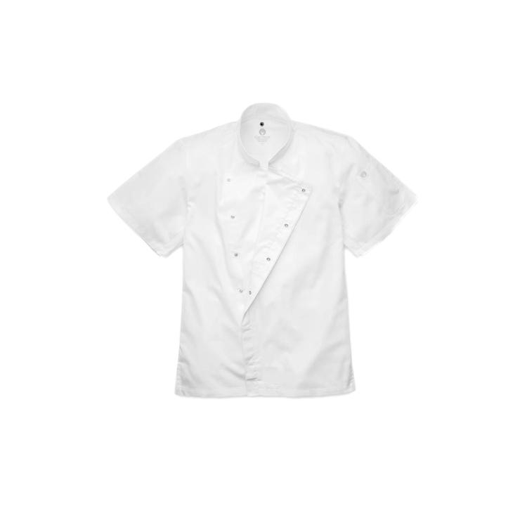 Chef Works Cannes Short Sleeve Chef Jacket White w/Press Stud Buttons ...