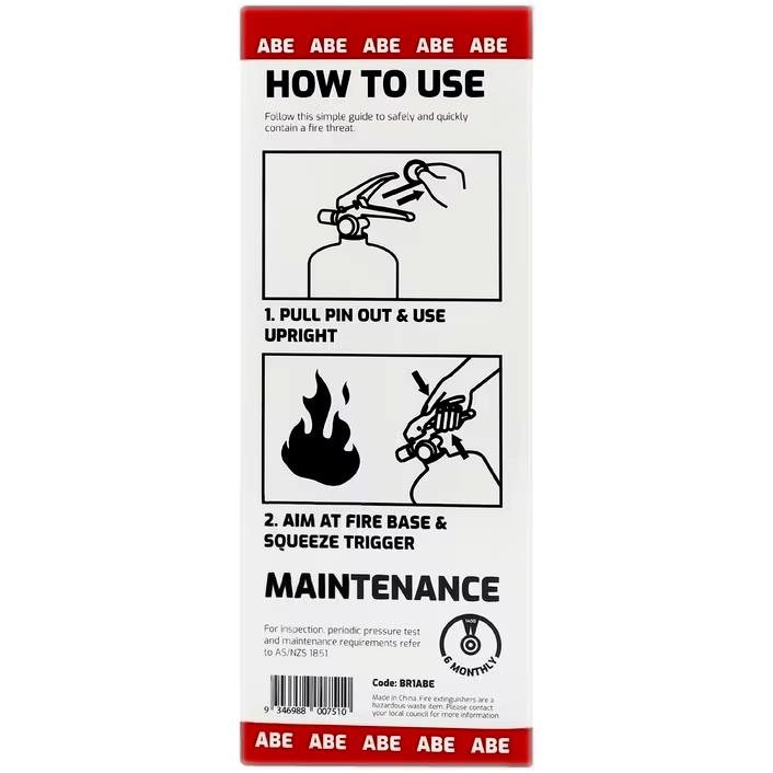 Trafalgar ABE Fire Extinguisher, 4.5kg - Hospitality Supplies Express